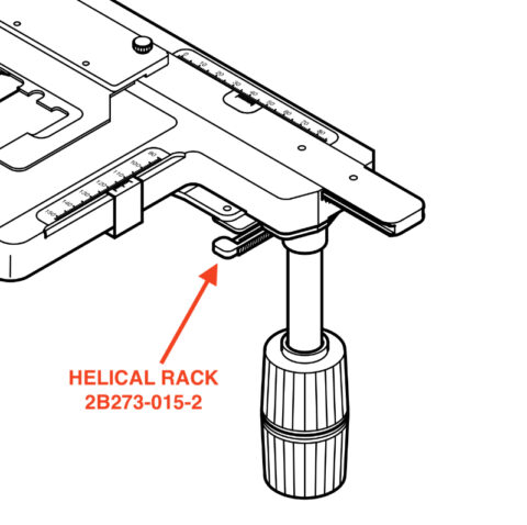 Helical Rack for Nikon Stage Y Drive - Valley Microscope